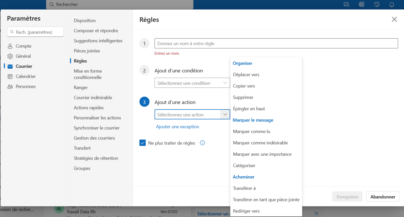 Comment gérer les règles dans Outlook ? - Assistante Direction